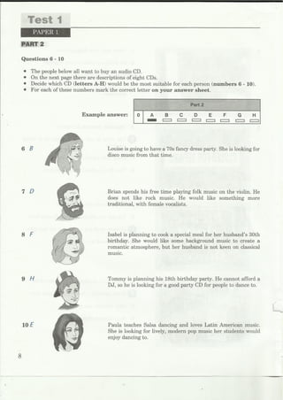 B1 reading test practice | PDF