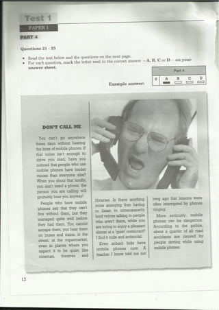 B1 reading test practice | PDF