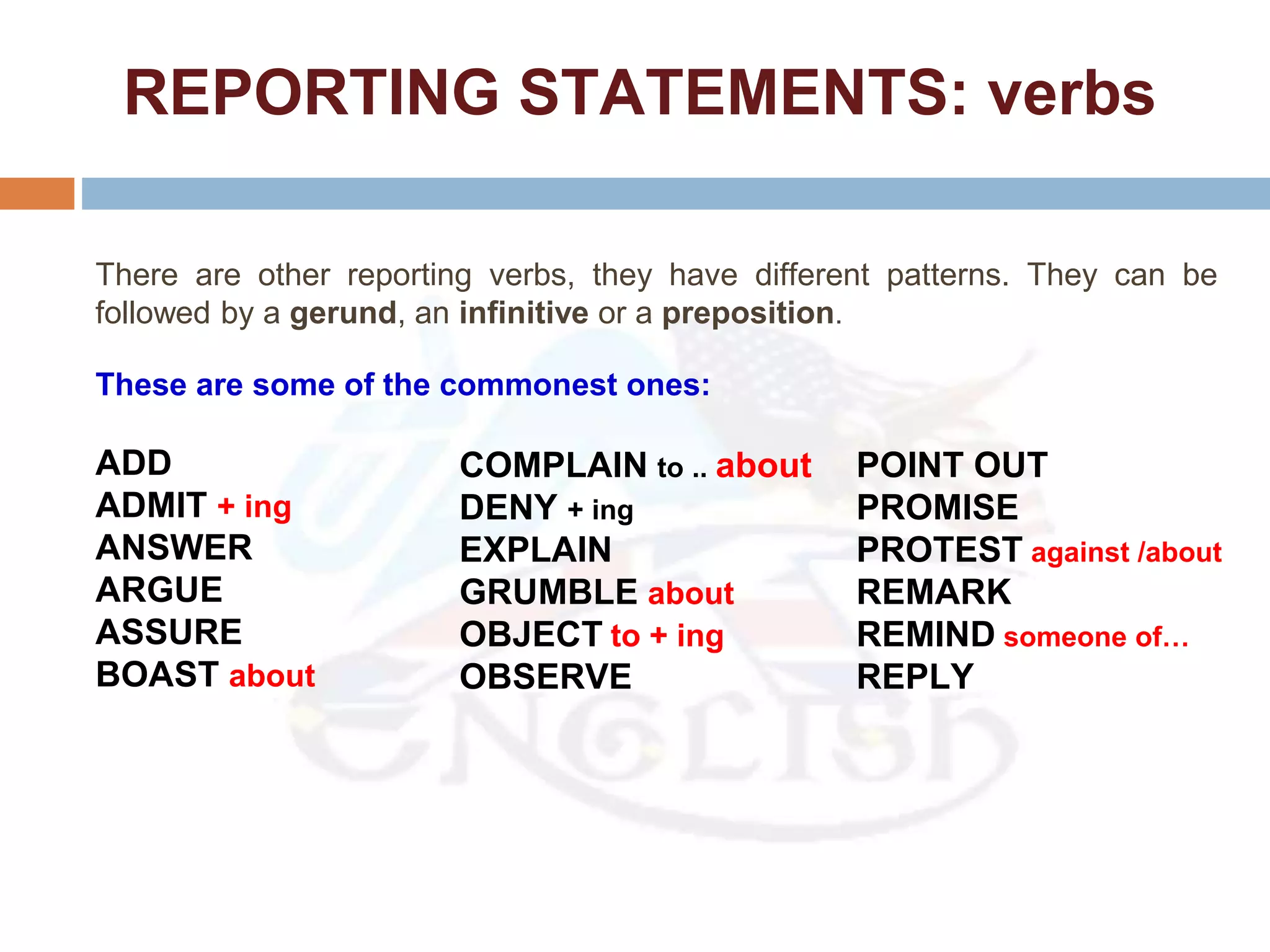 B1 reported speech web | PPT