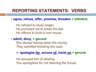 B1 reported speech web | PPT