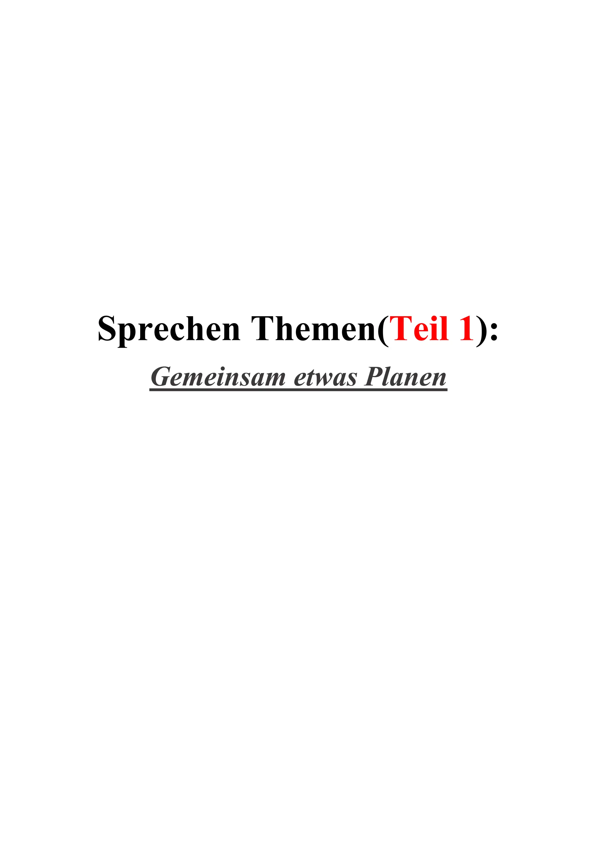 B1 Themen B1 Schreiben und Sprechen Themen | PDF