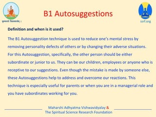 B1 Self Hypnosis Autosuggestions | PPT