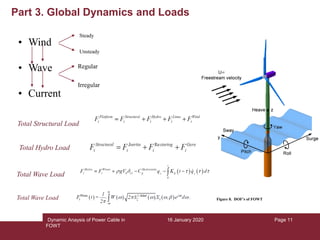 Dynamic Analysis of Power Cable in Floating Offshore Wind Turbine | PDF