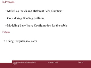 Dynamic Analysis of Power Cable in Floating Offshore Wind Turbine | PDF