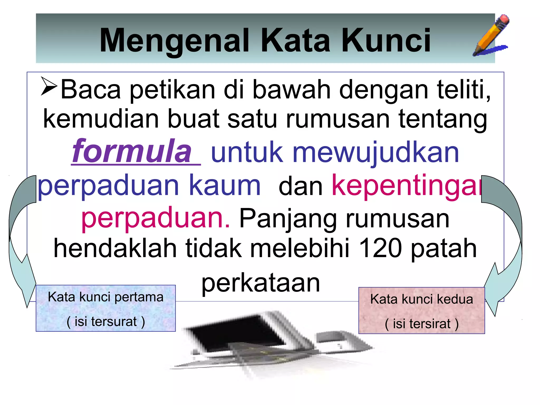 Teknik Menjawab Kertas 2 BM SPM (Rumusan dan Pemahaman) | PPT