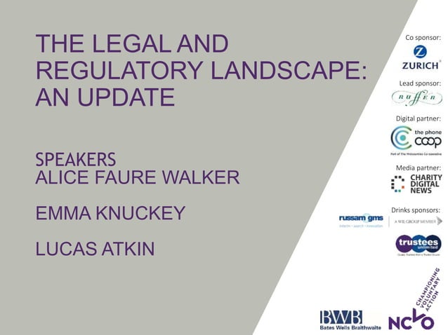 The legal and regulatory landscape an update | PPT