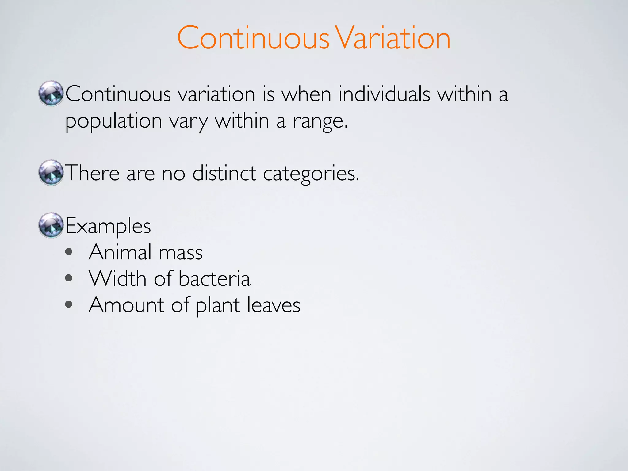 #4 B1 topic 1 - continuous and discontinuous variation | PDF