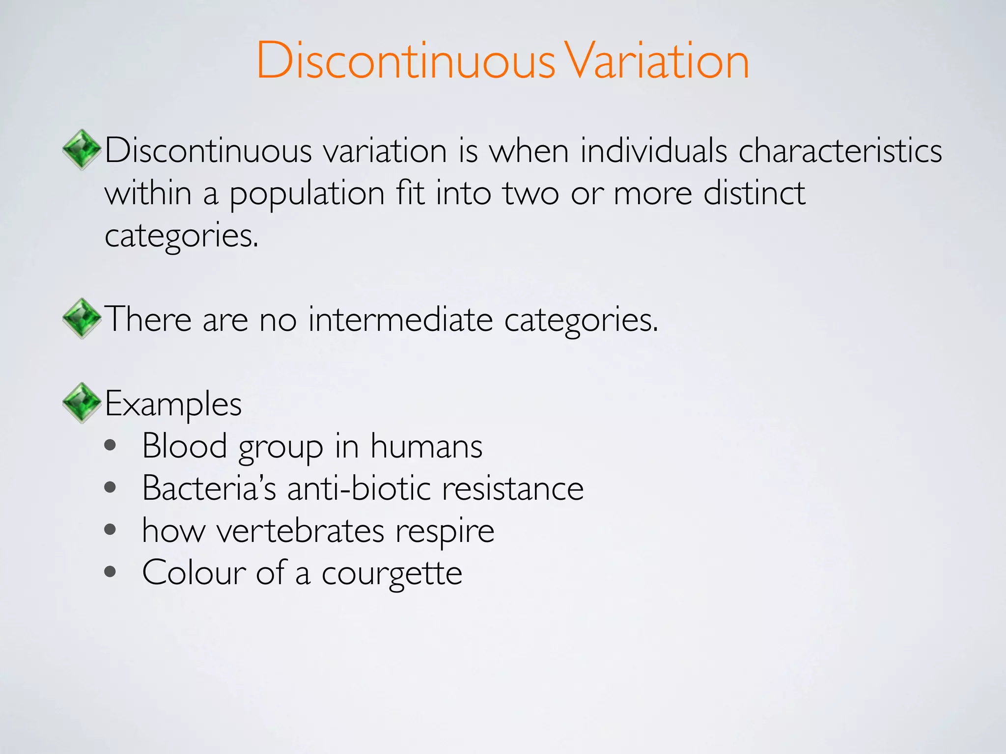 #4 B1 topic 1 - continuous and discontinuous variation | PDF