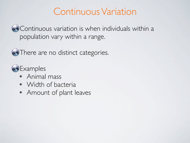 #4 B1 topic 1 - continuous and discontinuous variation | PDF