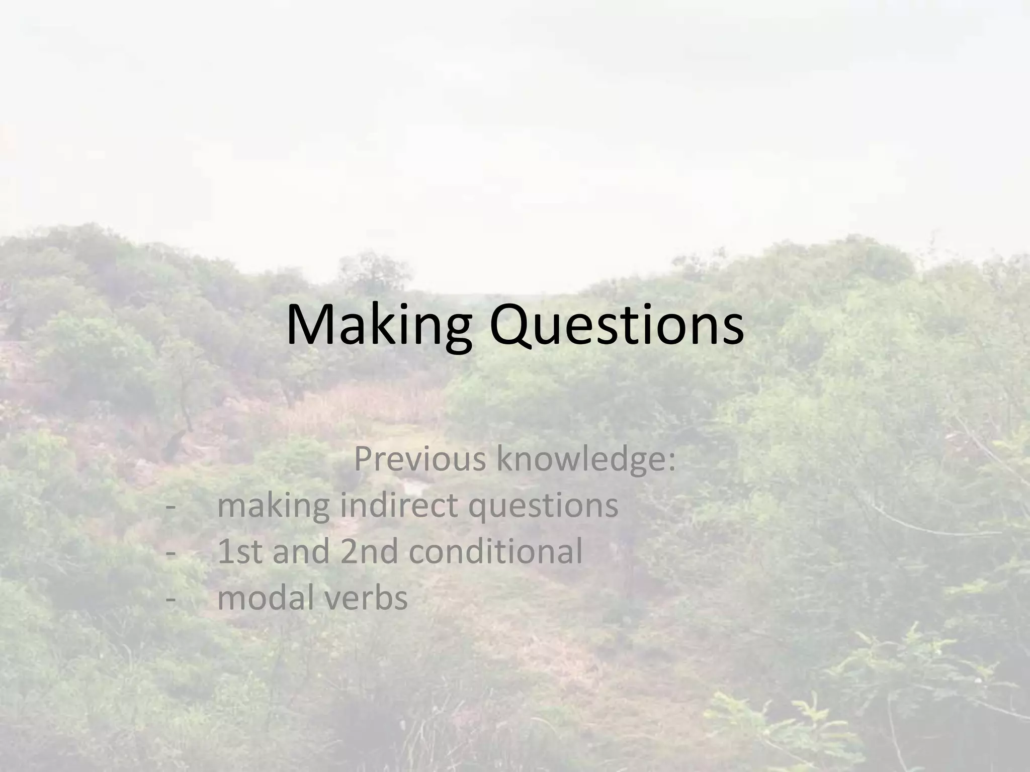 B2 making questions | PPTX