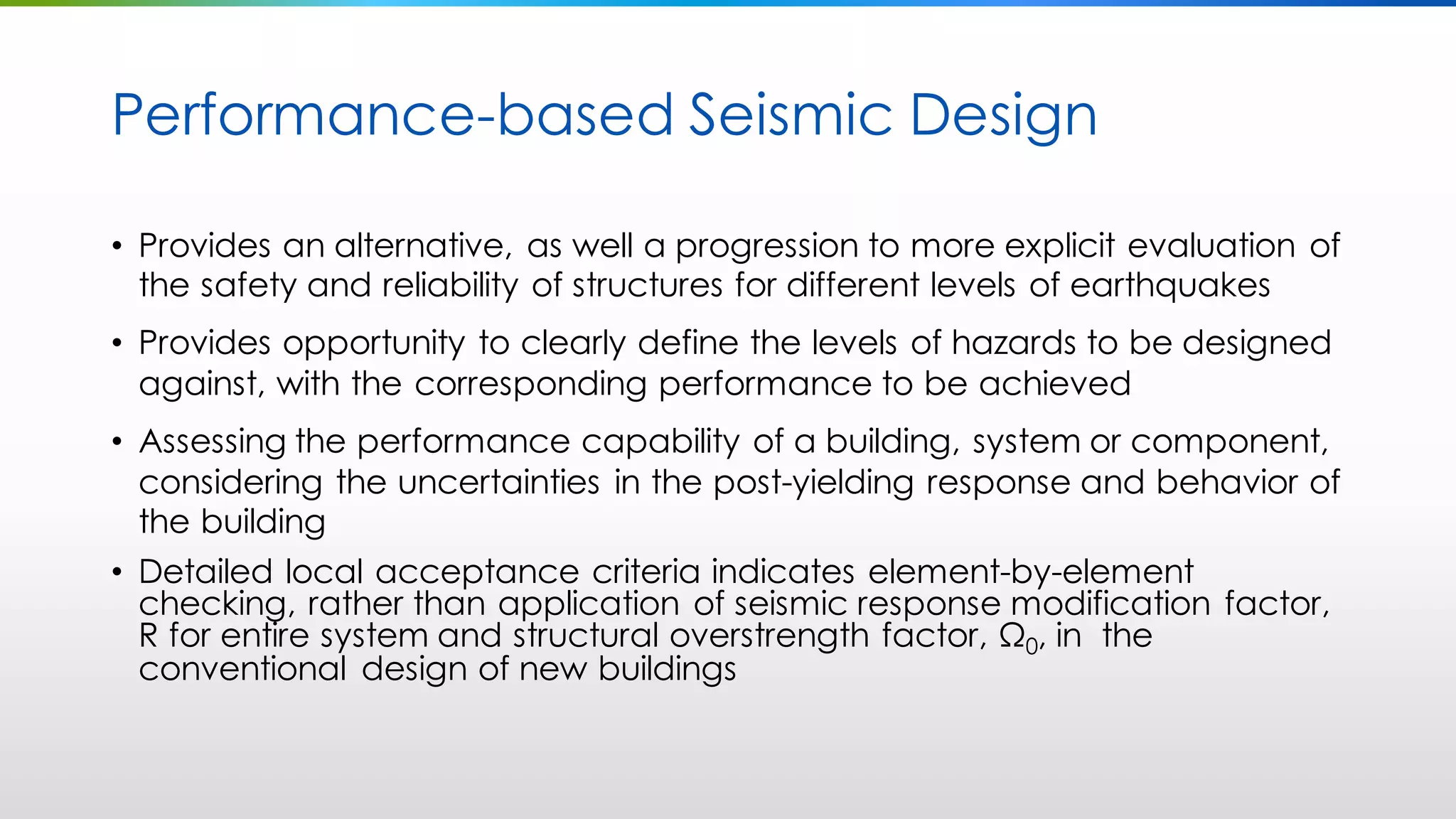CASE STUDY: PERFORMANCE-BASED SEISMIC DESIGN OF REINFORCED CONCRETE ...