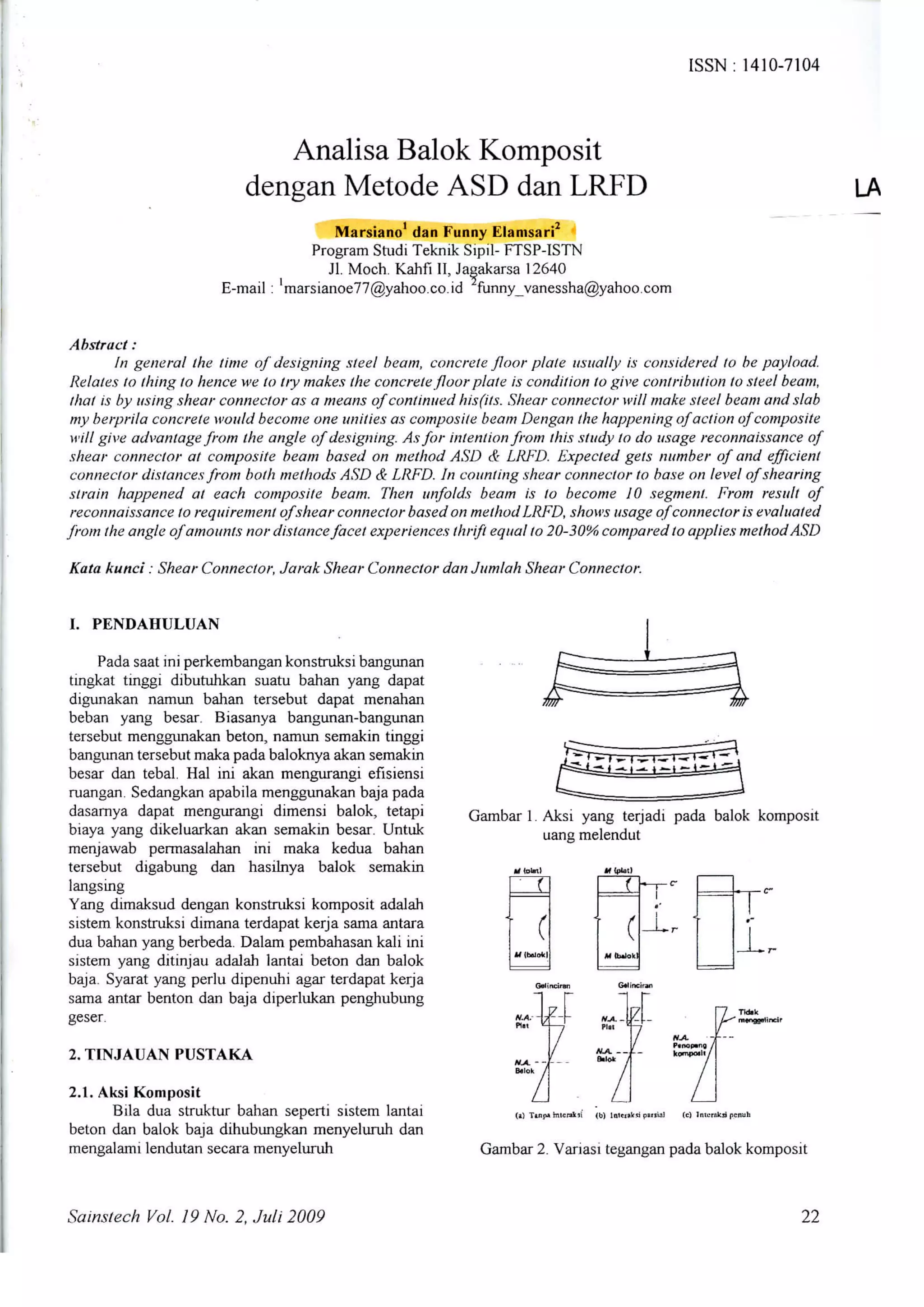 B2 analisa balok komposit dengan metode asd dan lrfd | PDF