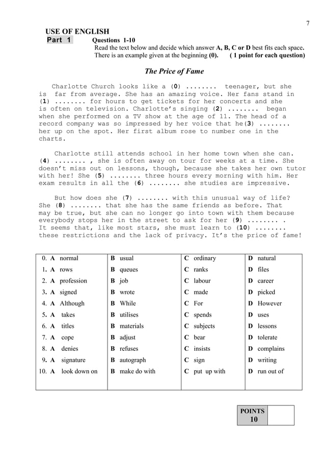 B2 sample with keys | PDF