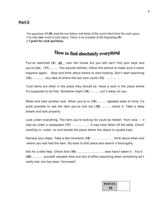 B2 sample with keys | PDF