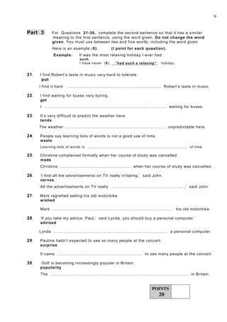 B2 sample with keys | PDF