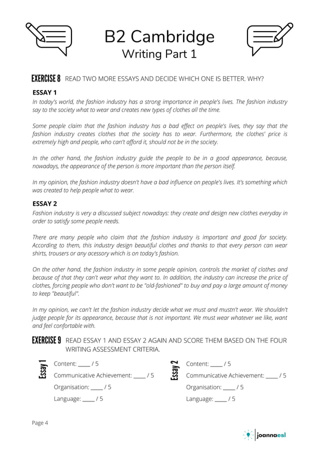 b2-writing-part-1-fashion-worksheet (2).pdf | Apparel Industry | Industries