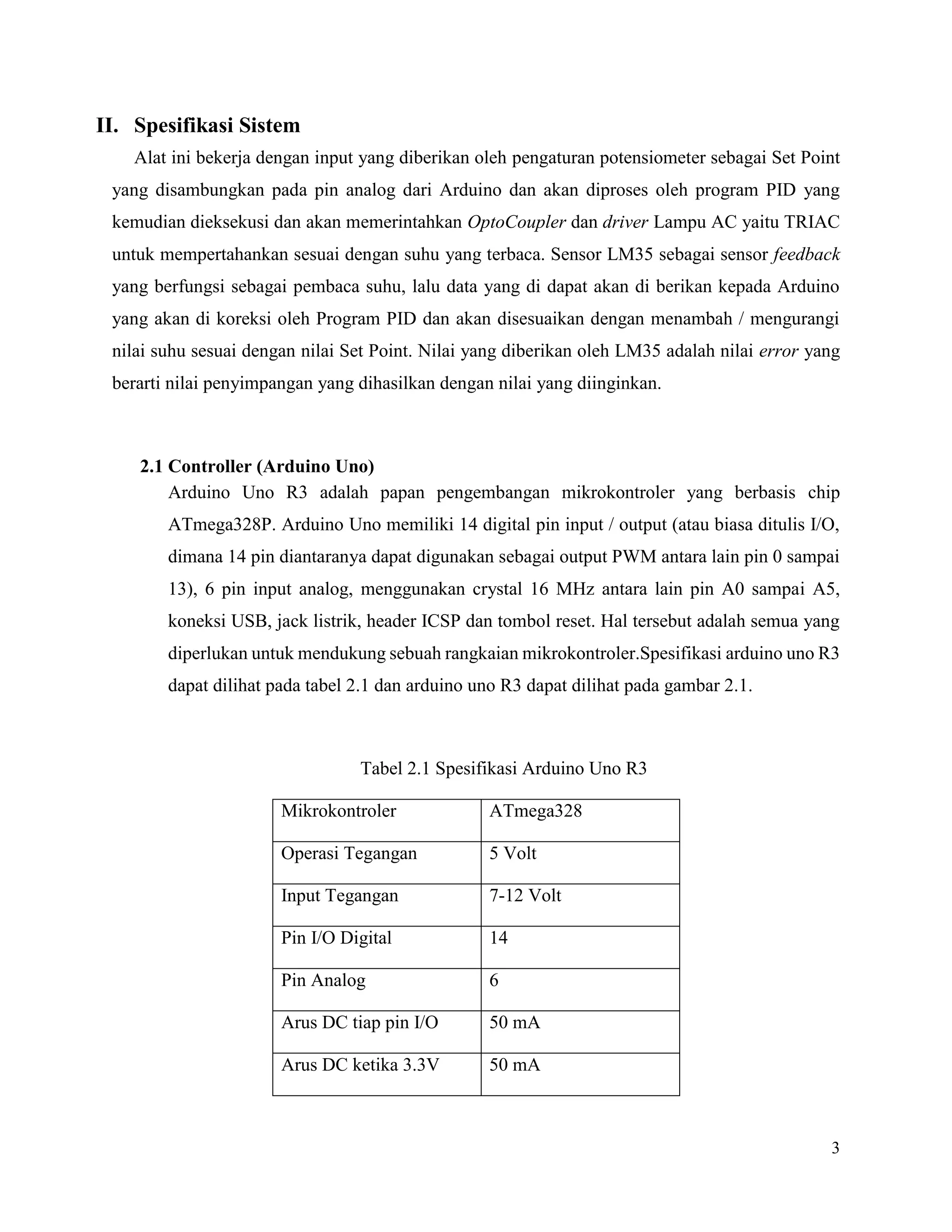 B200 - Sistem Kendali PID Suhu Ruangan Menggunakan LM35 Sebagai Sensor dan Driver Triac berbasis ...