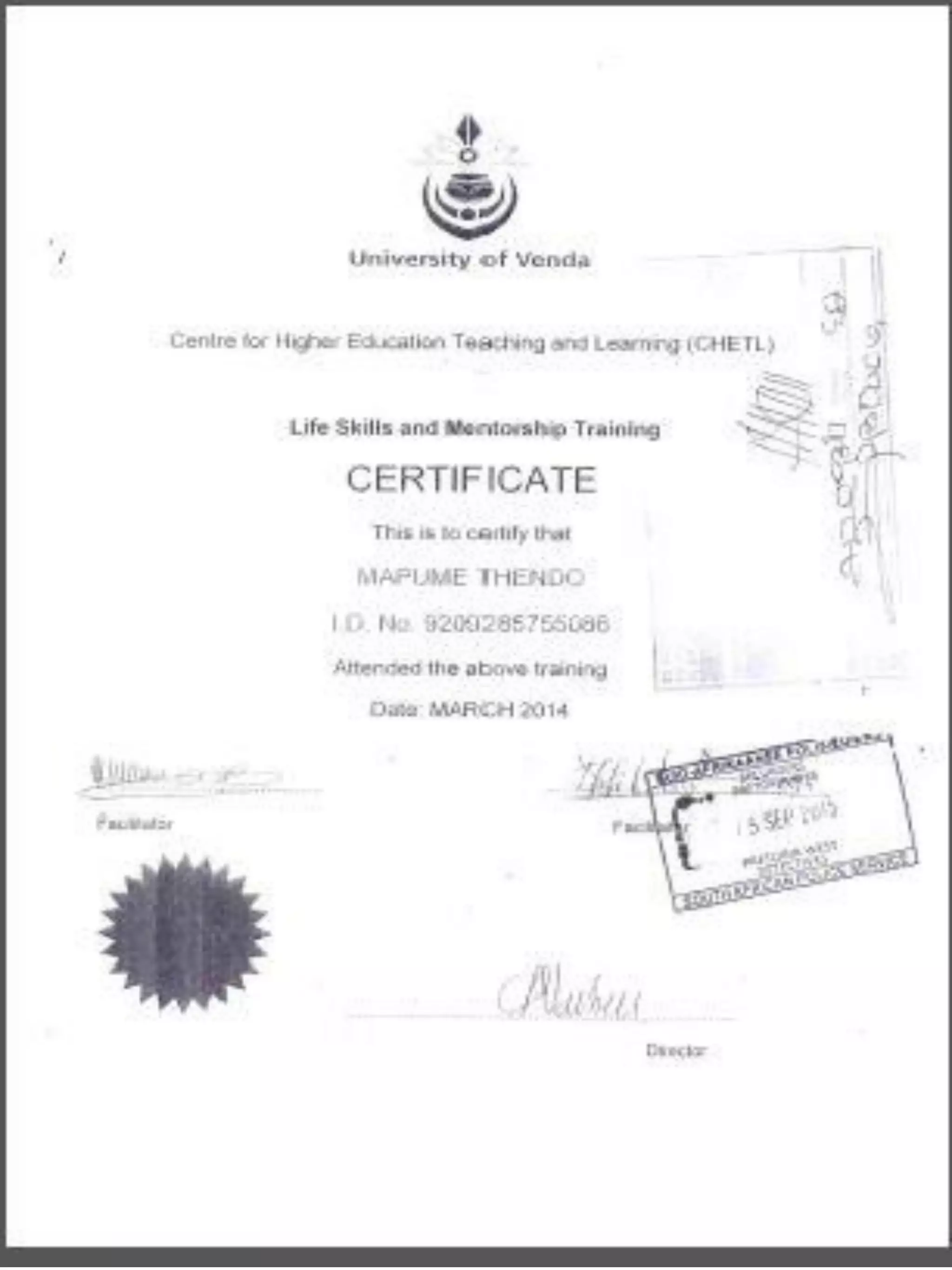 Academic Mentor Certificate | PDF