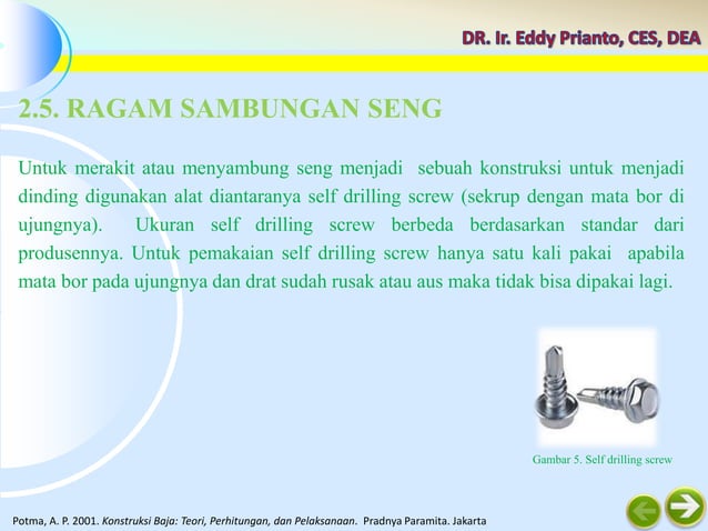 Struktur dan Konstruksi I : Mengenal Dinding Logam (Seng) | PPTX