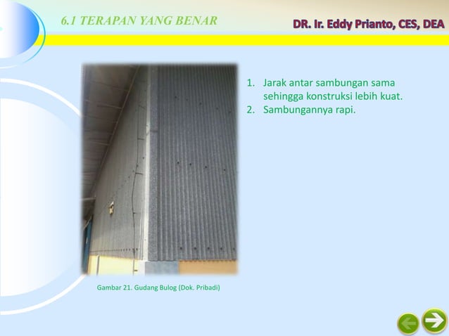 Struktur dan Konstruksi I : Mengenal Dinding Logam (Seng) | PPTX