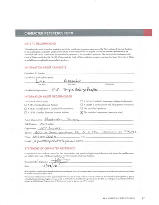 Character Reference | PDF