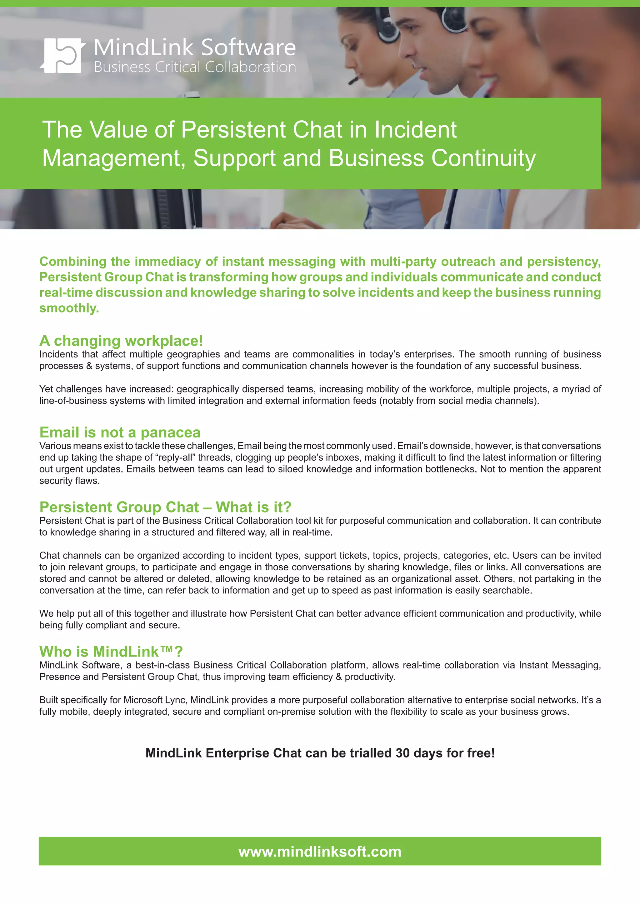 MindLink - Incident Management | PDF