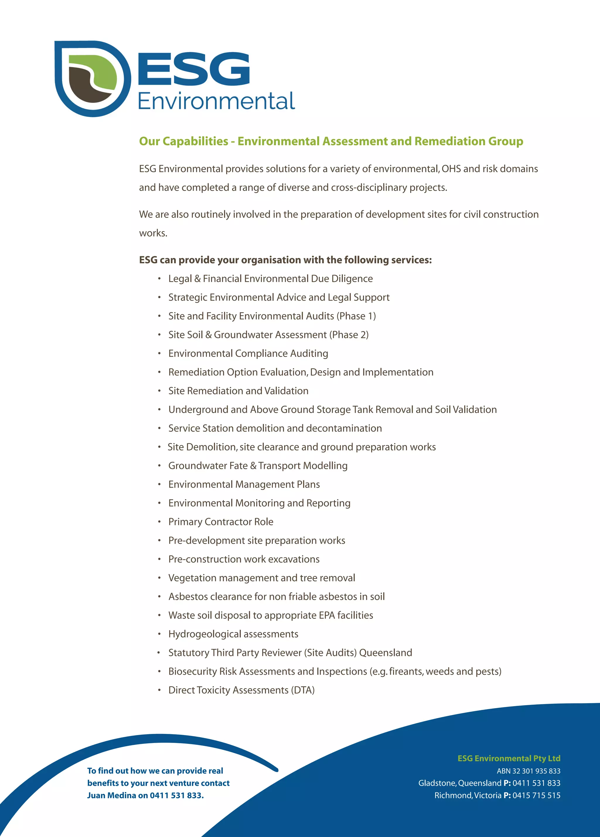 ESG Capability Statement | PDF