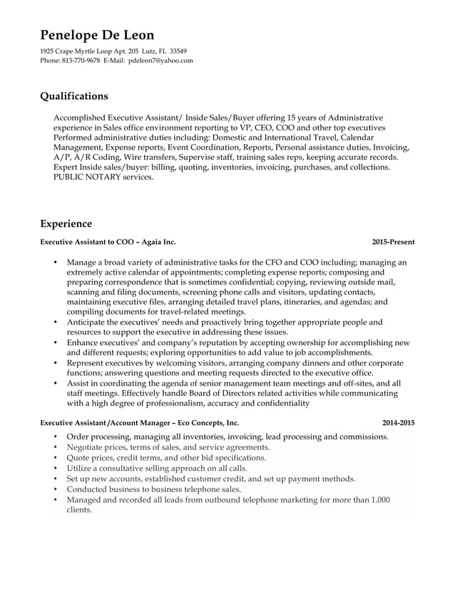 PENELOPE DE LEON - Resume | PDF