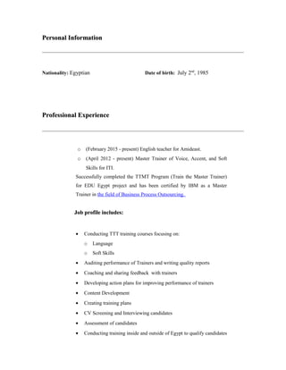 Rasha Anwar - CV and Cover Letter | PDF