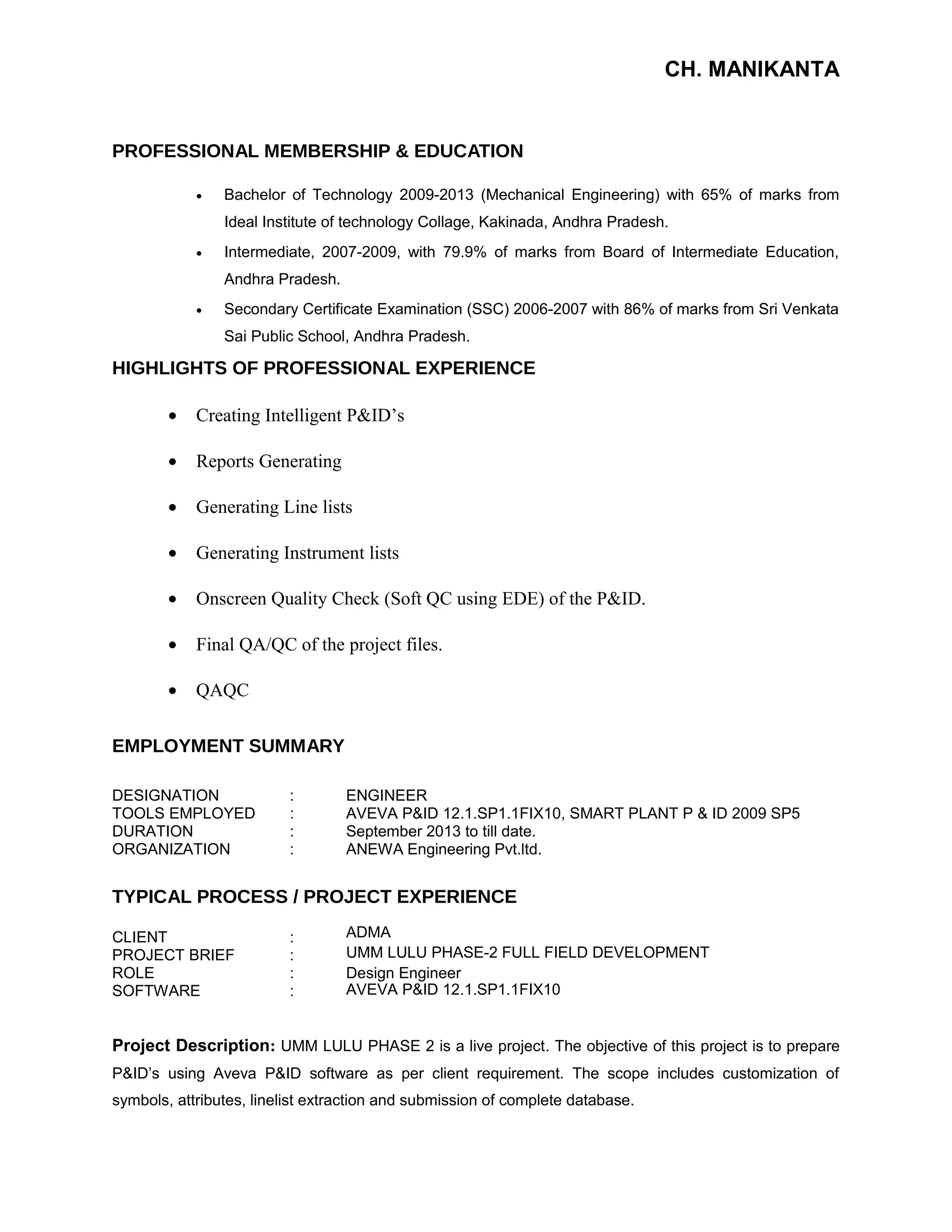 Manikanta_Resume | DOC
