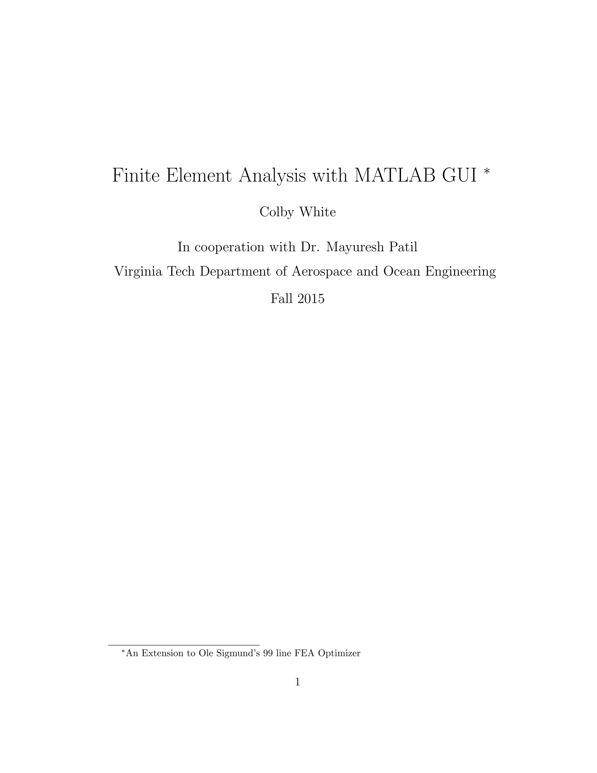 Finite_Element_Analysis_with_MATLAB_GUI | PDF