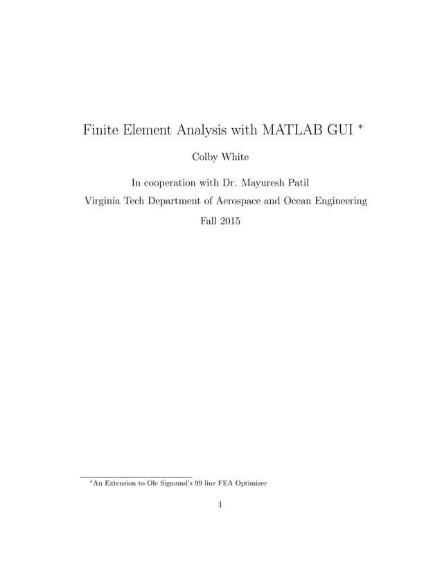 Finite_Element_Analysis_with_MATLAB_GUI | PDF