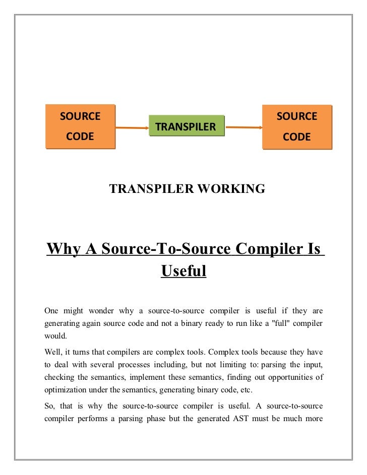 Source-to-Source Compiler