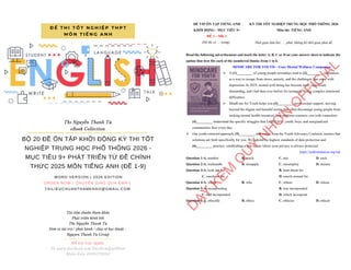 BỘ 20 ĐỀ ÔN TẬP KHỞI ĐỘNG KỲ THI TỐT NGHIỆP TRUNG HỌC PHỔ THÔNG 2026 - MỤC TIÊU 9+ PHÁT TRIỂN TỪ ...