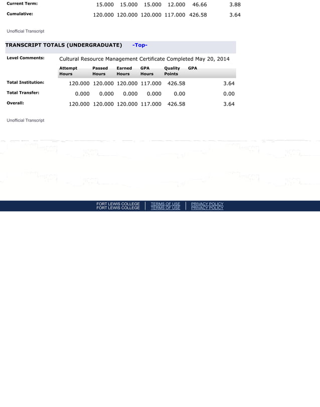 Academic Transcipt | PDF