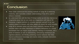 Does Virtual Reality Augment Human Creativity? | PPTX