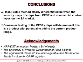 A FLASH PRESENTATION ON THE SENSORY EVALUATION OF ORANGE-FLESHED ...