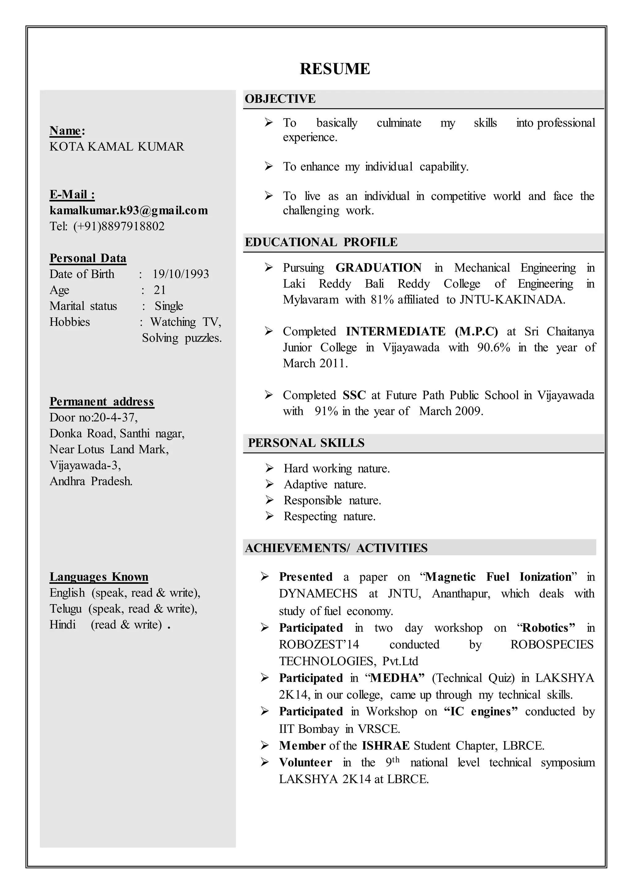 kamal resume edited | DOCX