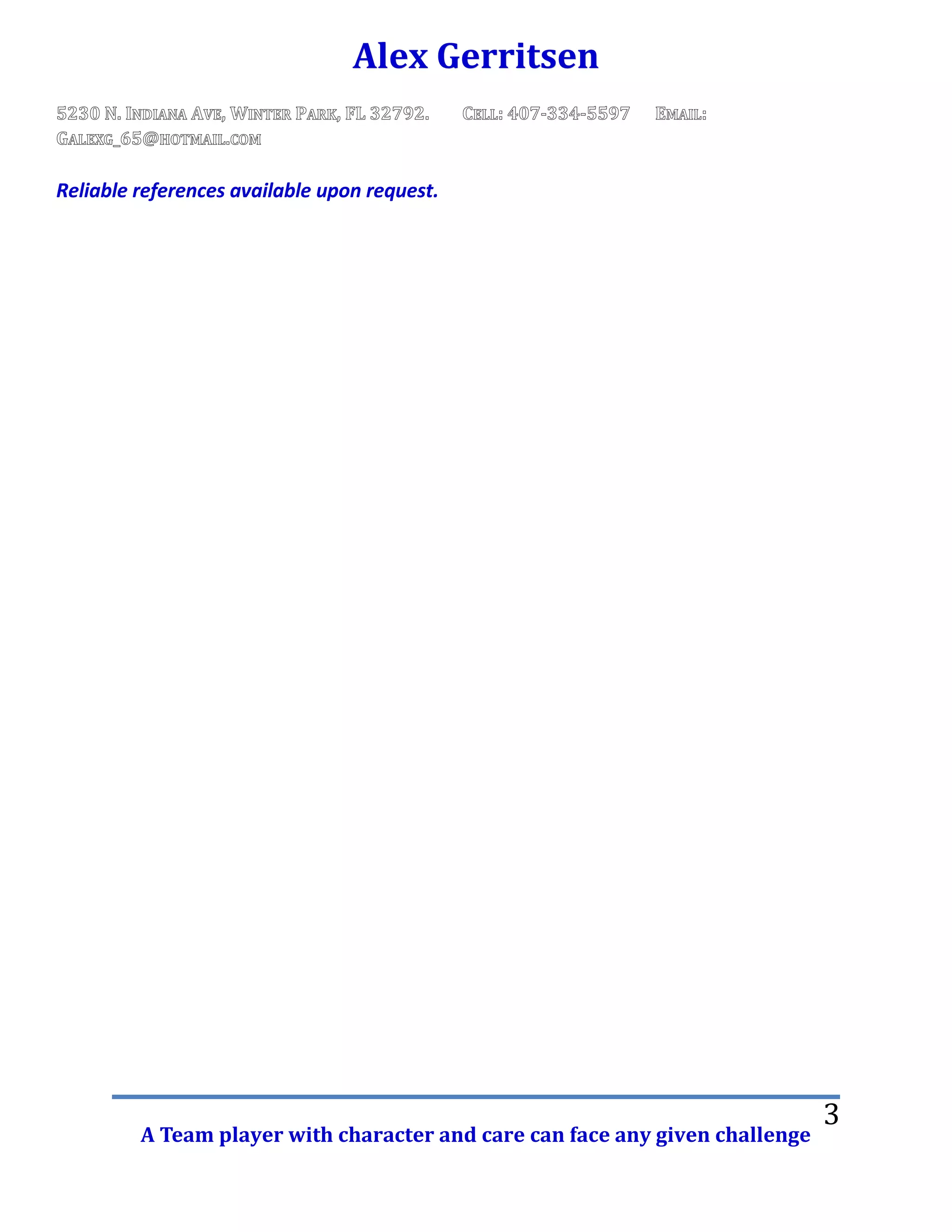 G Alex Gerritsen Resume 02152016 | DOC