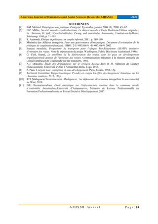 Relationship between ethics and politics: an issue of a short vision on road infrastructure in ...