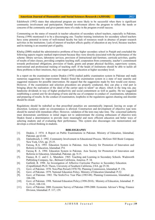 History of Primary and Secondary Education Five Year Plans in Pakistan ...