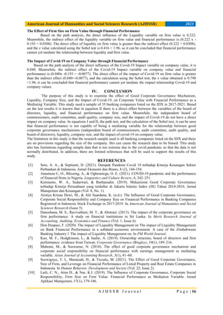 The Influence of Good Corporate Governance Mechanisms, Liquidity, Firm Size, and Impact of Covid ...