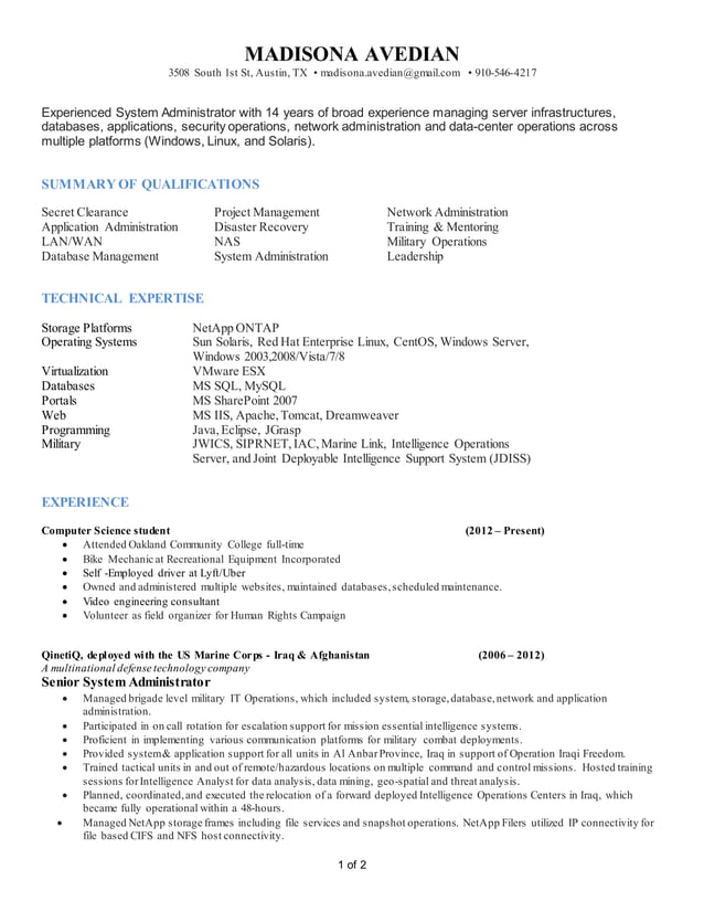 Madisona Avedian Resume 3-7-2016 | PDF