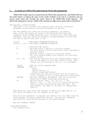 External Interface to SIMULINK | PDF