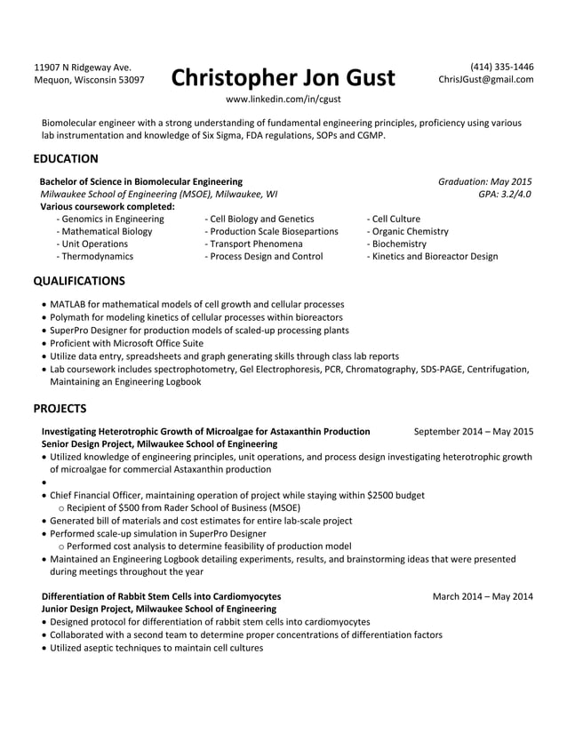 Resume - Christopher Gust | PDF