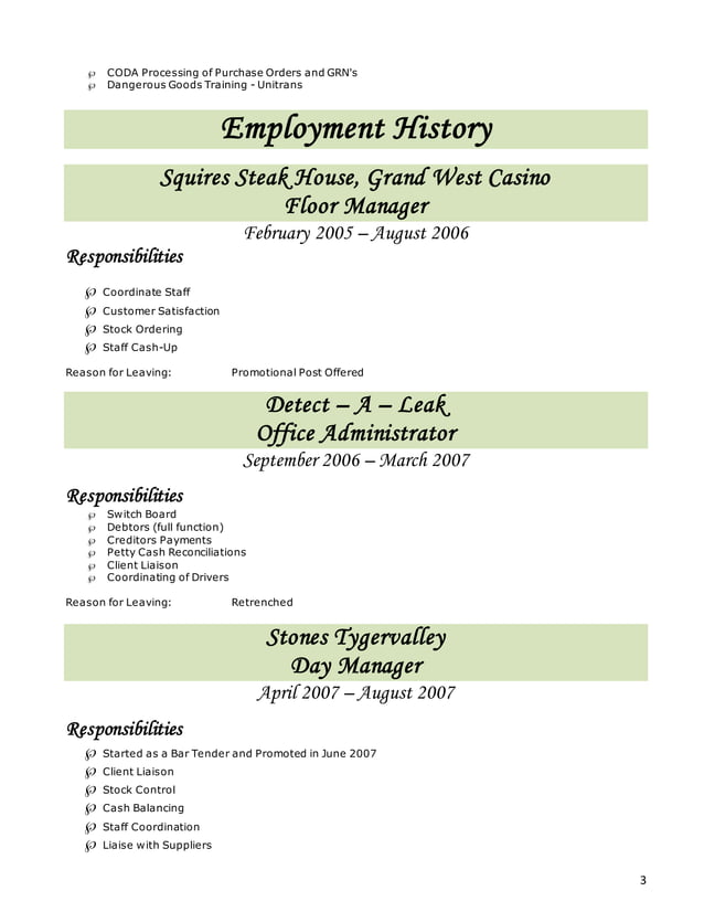 CV - Roxanne JAN2013 | PDF