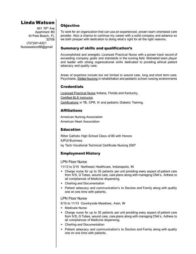 Linda Watson Resume | PDF