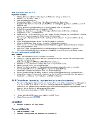 UV_SAP | DOCX | Databases | Computer Software and Applications