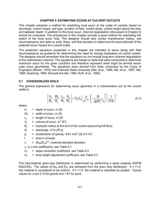 Hydraulic Design of Energy Dissipators for Culverts and Channels, 3rd Edition HEC-14, Chapter 5 ...