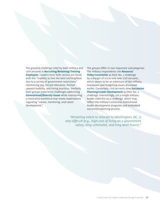 Comparing Leadership Challenges 1 - Military vs Civil Service | PDF